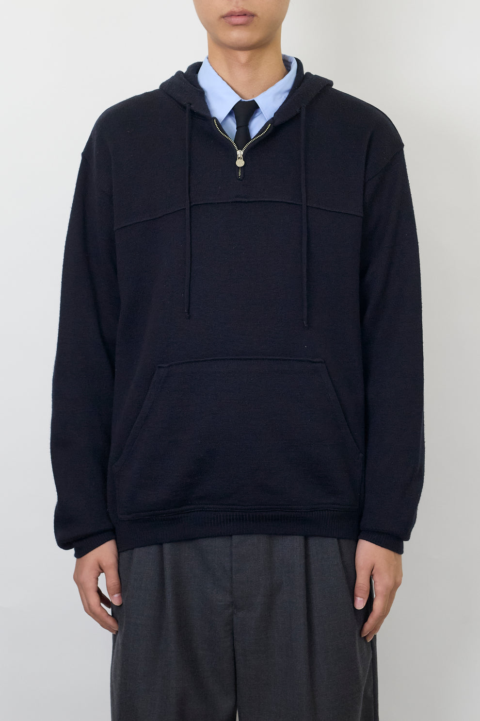 GUESS NAVY WOOL HOODIE MADE IN ITALY – DISSONANCE