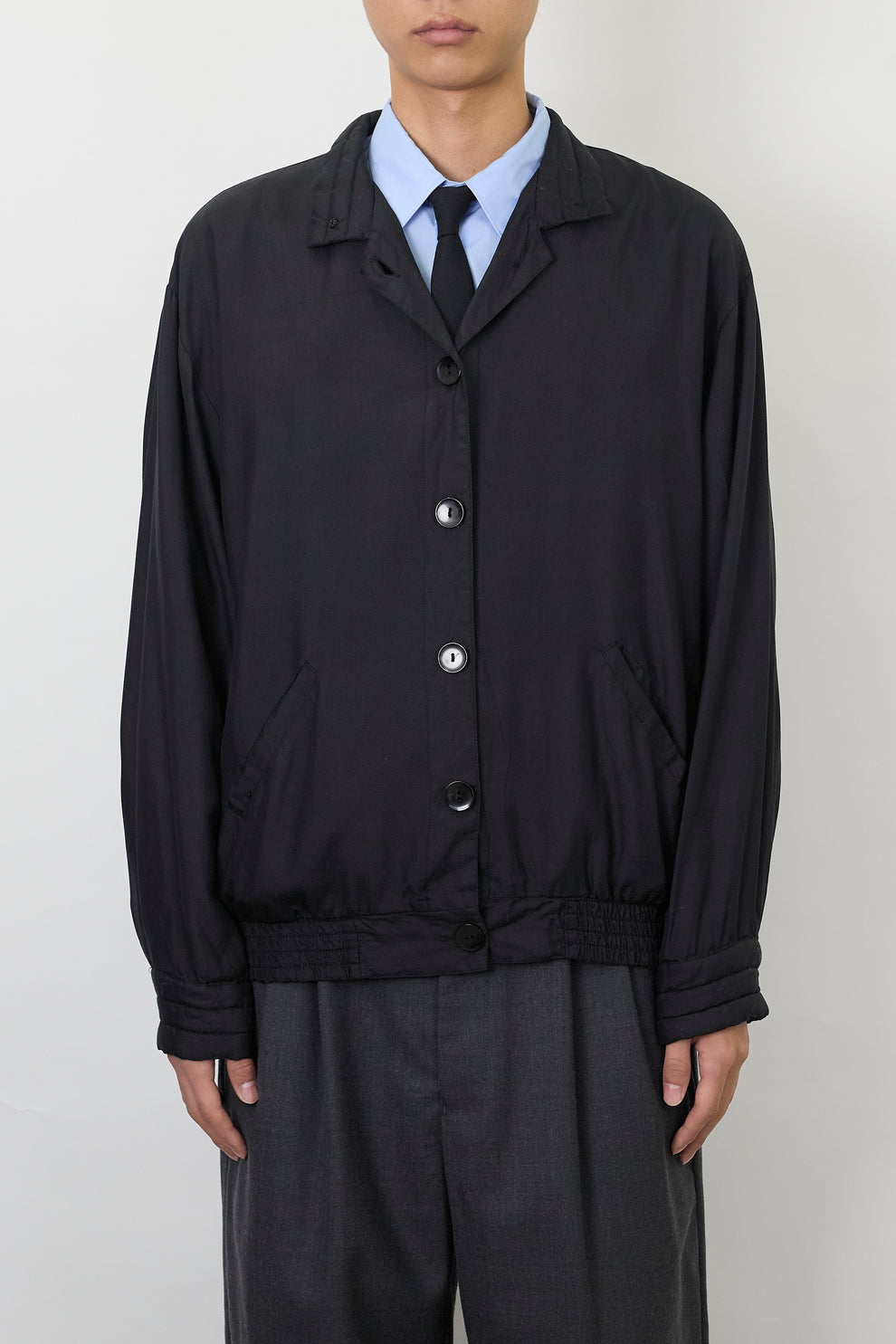 VINTAGE BLACK SILK SHORT JACKET – DISSONANCE