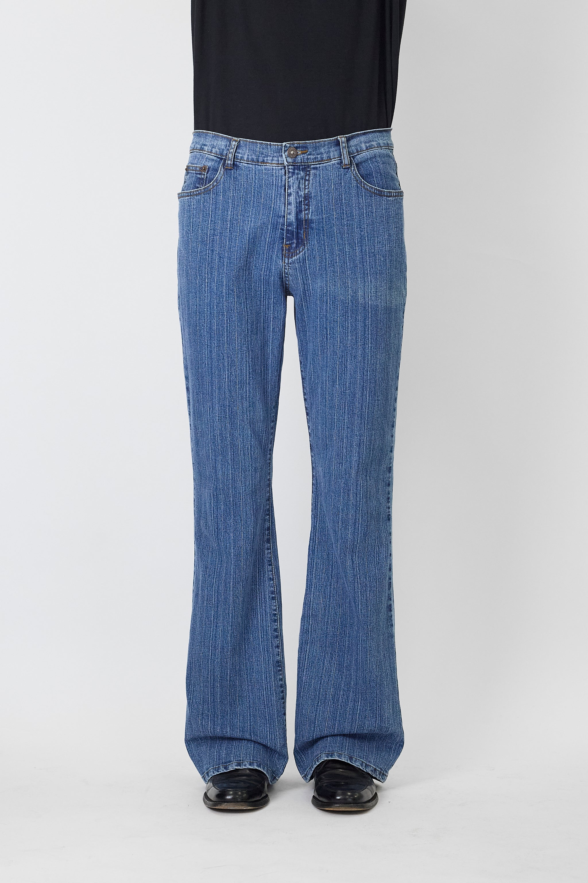 VINTAGE BLUE DENIM FLARE PANTS – DISSONANCE